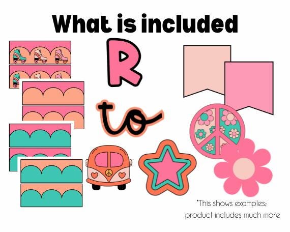 Printable Bulletin Board Kit Retro Classroom Decor - Etsy