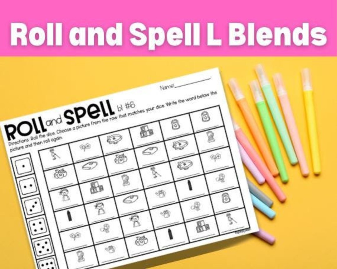 L Blends Phonics Game Roll and Spell No Prep Phonics Game SOR Aligned ...
