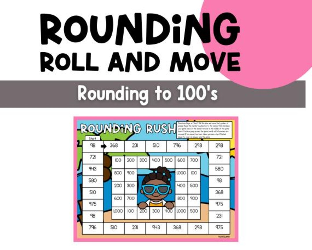 Rounding to the Nearest 100 Game and Math Center 3rd Grade 4th Grade - Etsy