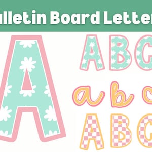 Printable Bulletin Letters and Boarder Cute Classroom Decor - Etsy