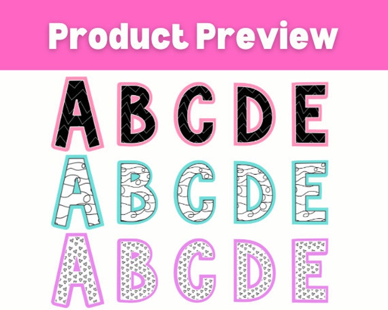 Printable Bulletin Board Letters A-Z, Numbers, and Boarder Classroom ...