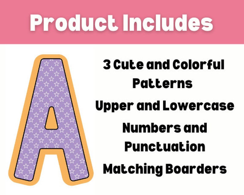 Bulletin Board Letters Printable Classroom Decor - Etsy