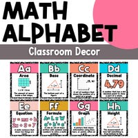 Classroom Math Alphabet, Retro Groovy Classroom Decor, Classroom ...