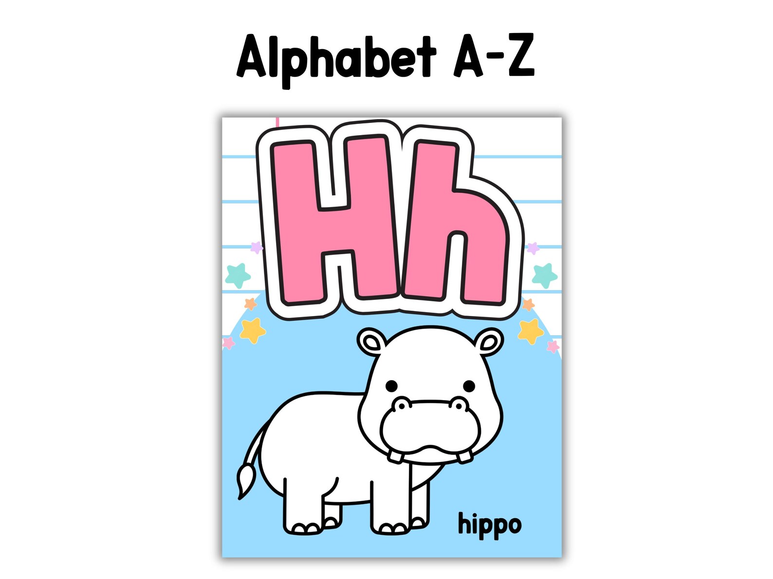Pastel Alphabet Posters A-Z Notebook Theme Classroom Decor for ...