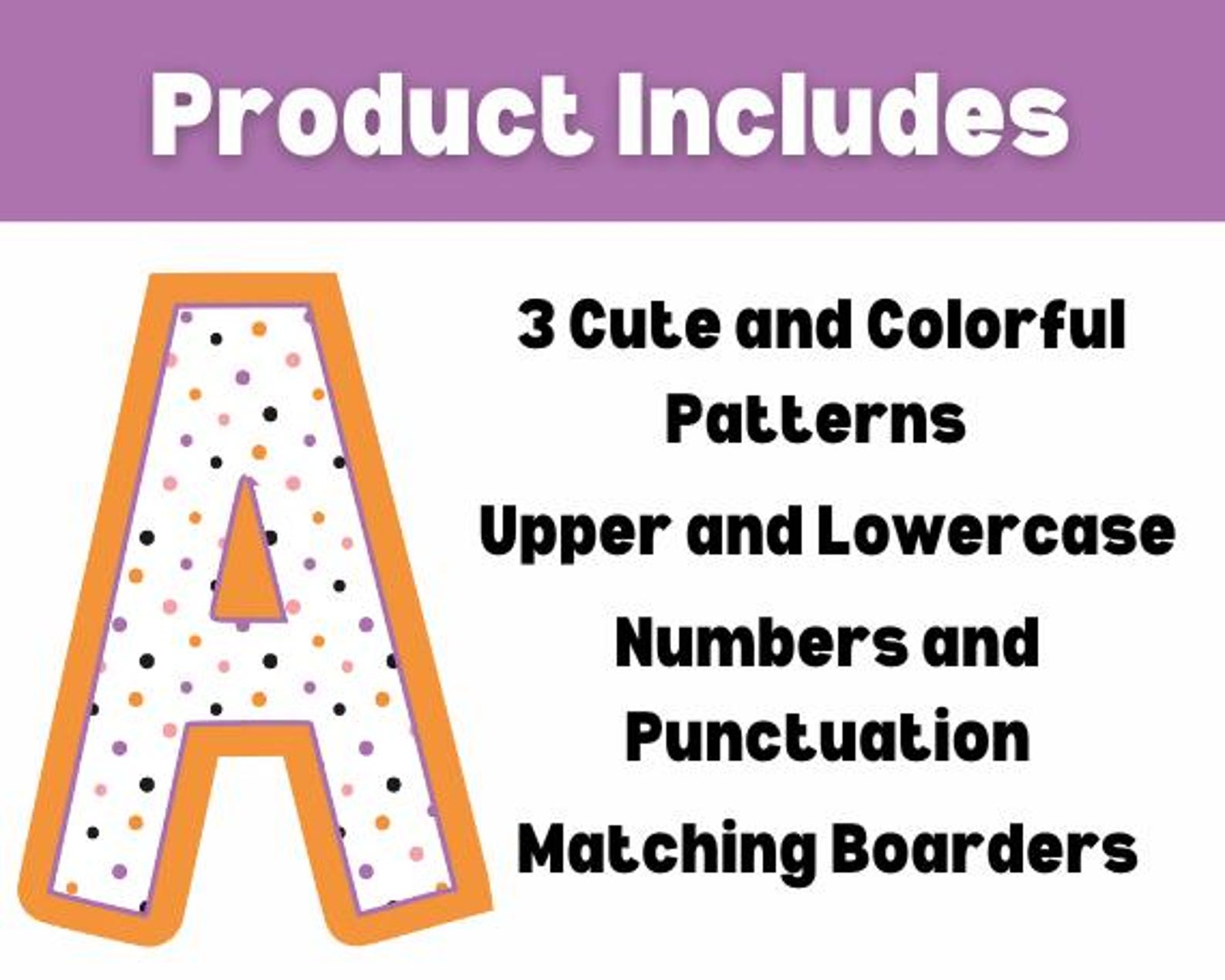 Halloween Printable Bulletin Board Letters A-Z, Numbers, Boarder ...