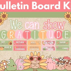 Thanksgiving Gratitude Bulletin Board Kit Classroom Decor - Etsy
