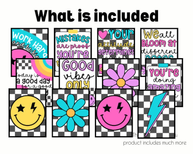 Retro Vibes Classroom Motivational Posters Printable Classroom Decor - Etsy