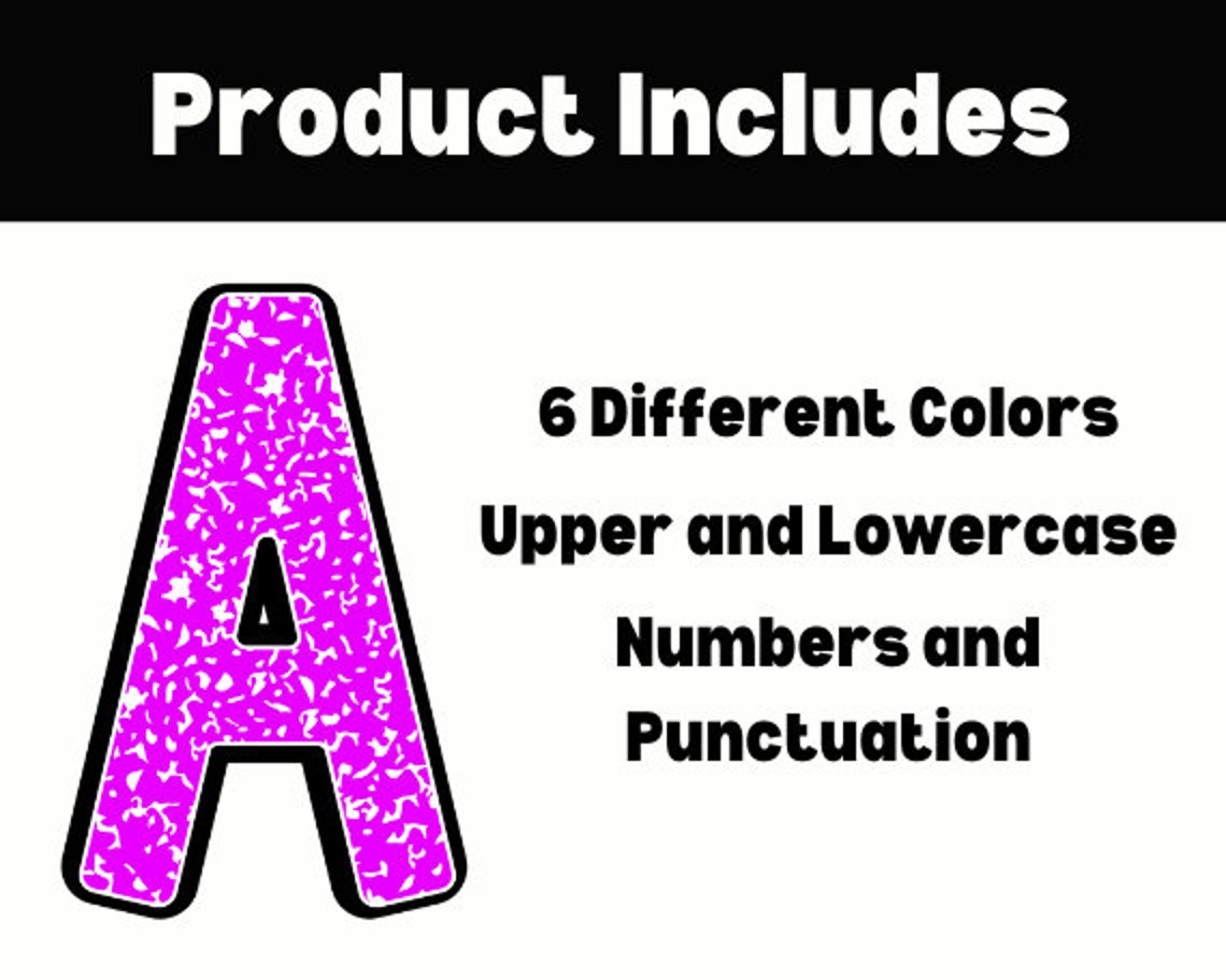 Printable Bulletin Board Letters and Numbers - Etsy