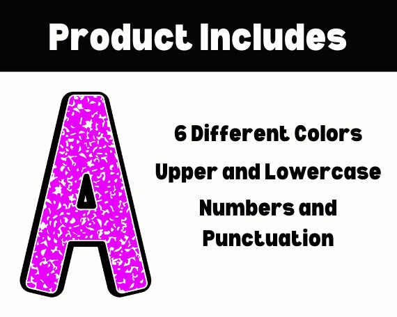 Printable Bulletin Board Letters and Numbers - Etsy