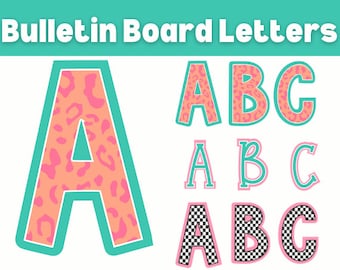 Printable Bulletin Board Letters and Numbers Print and Cut Pattern ...