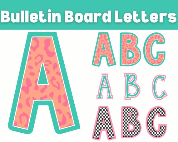 Printable Bulletin Board Letters A-Z and Numbers Classroom Decor - Etsy