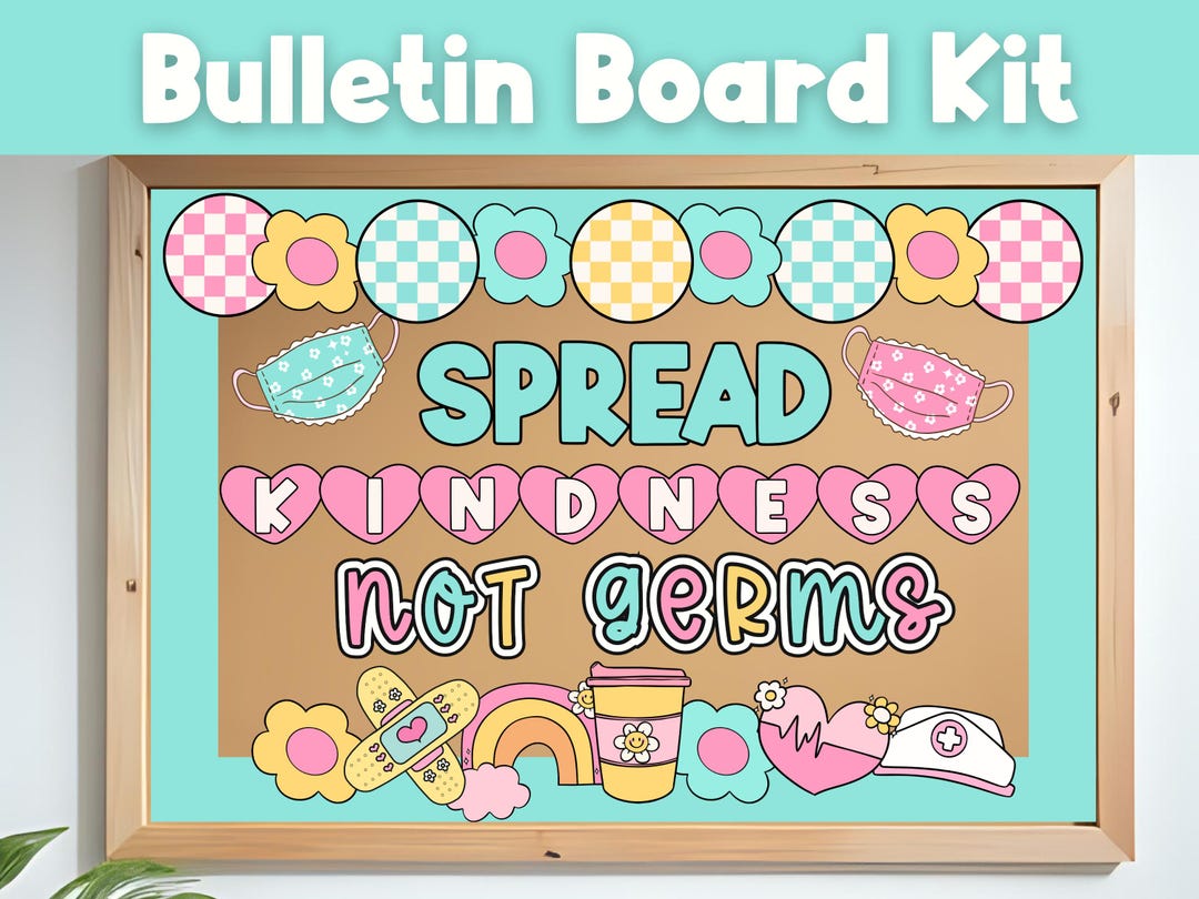 Kindness Bulletin Board Kit: Retro Nurse Office Decor (printable PDF ...