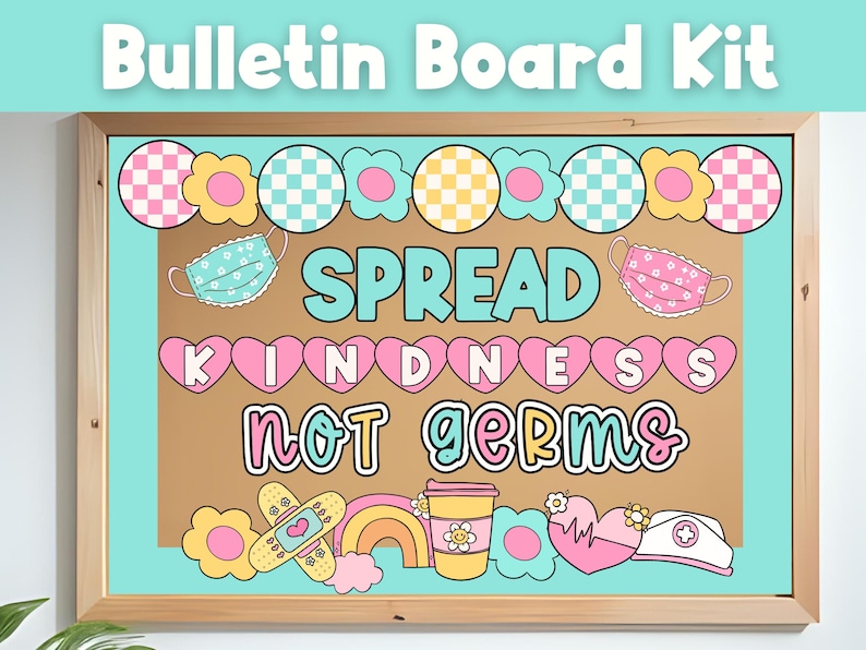 Kindness Bulletin Board Kit: Retro Nurse Office Decor (printable PDF ...