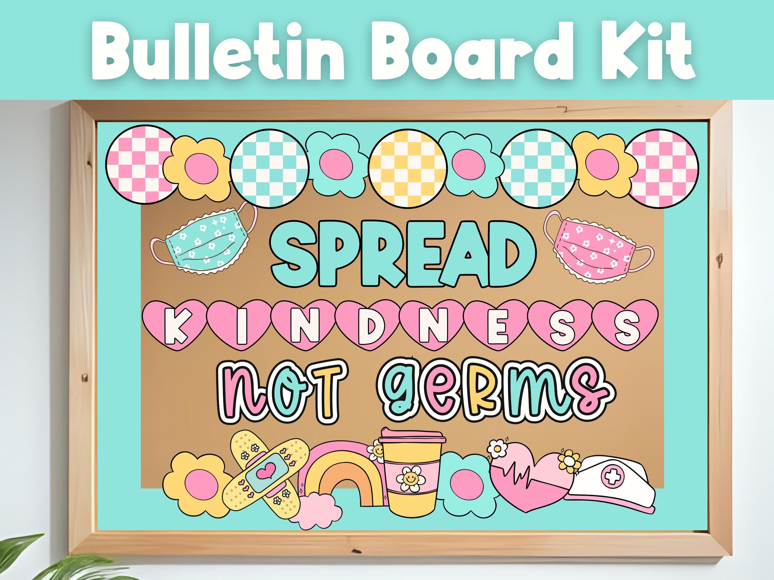 Kindness Bulletin Board Kit: Retro Nurse Office Decor (printable PDF ...