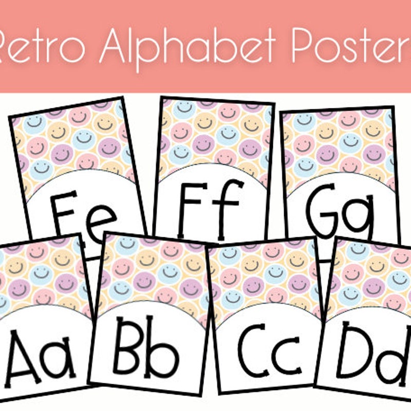 Retro Alphabet - Etsy