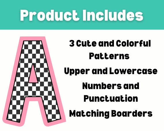 Printable Bulletin Board Letters A-Z and Numbers Classroom Decor - Etsy