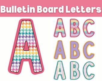 Printable Classroom Bulletin Board Letters, PNG School Decor for ...