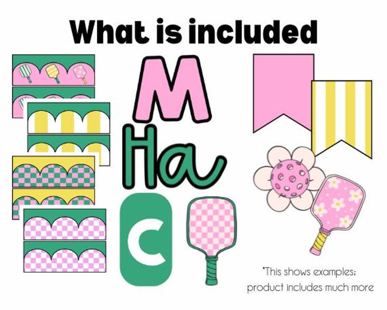 Pickleball Bulletin Board Kit Students and Staff Appreciation - Etsy