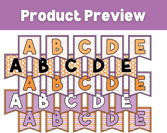 Printable Bulletin Board Letters A-Z, Numbers, and Boarder Halloween ...