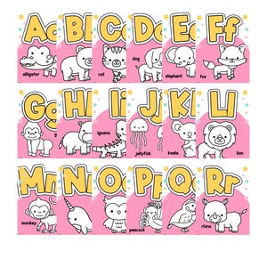 A–Z Alphabet Posters Pastel Theme Classroom Decor - Etsy