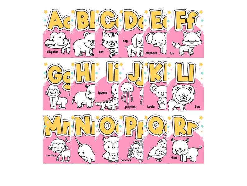 A–Z Alphabet Posters Pastel Theme Classroom Decor - Etsy