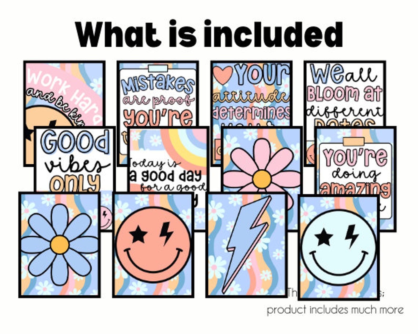 Retro Vibes Classroom Motivational Posters Printable Classroom Decor - Etsy