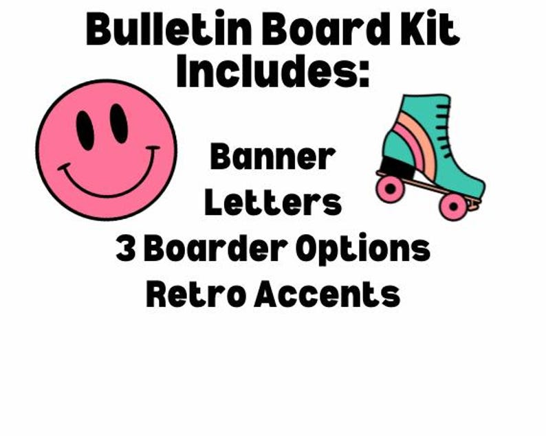 Printable Bulletin Board Kit Retro Classroom Decor - Etsy