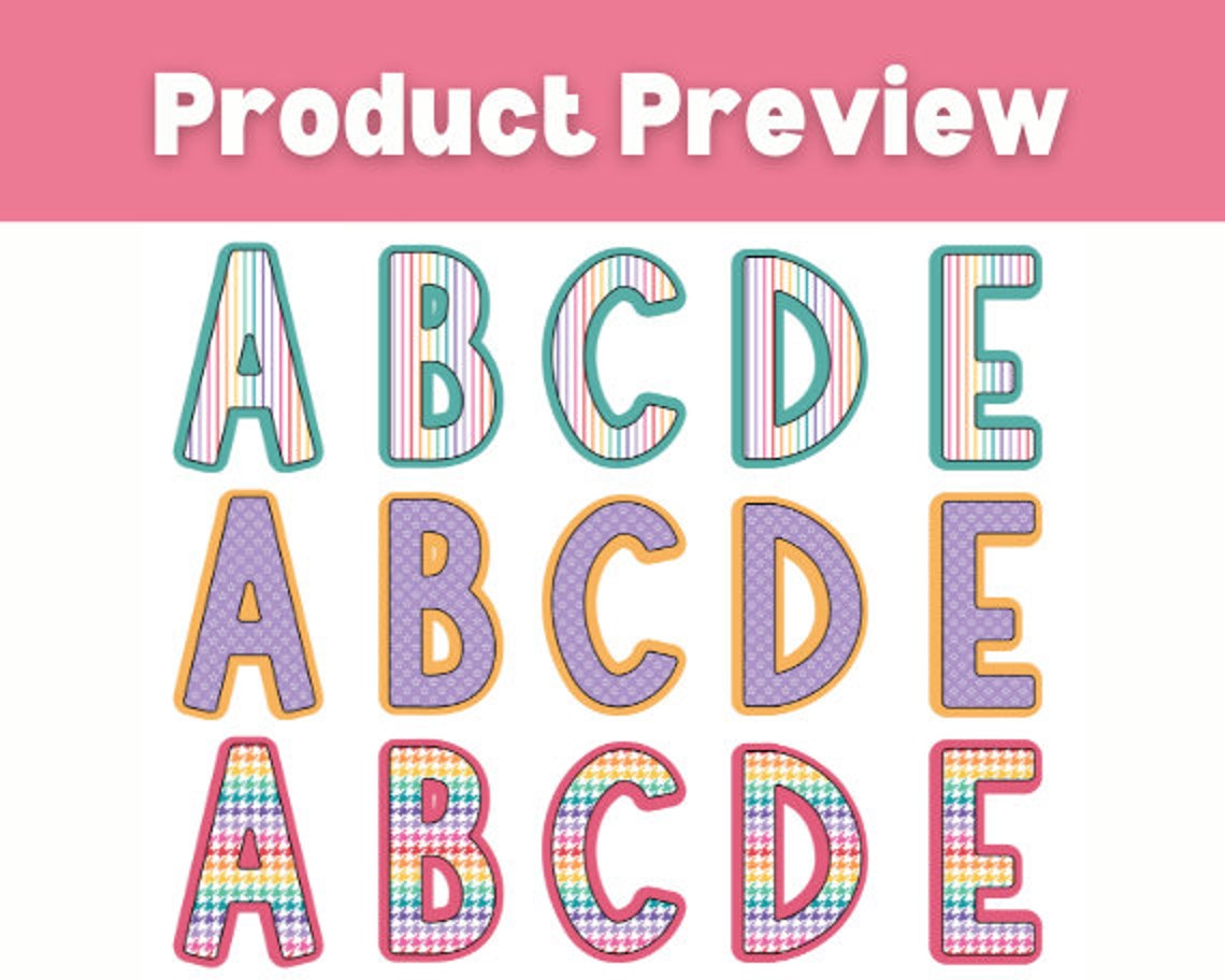 Bulletin Board Letters Printable Classroom Decor - Etsy