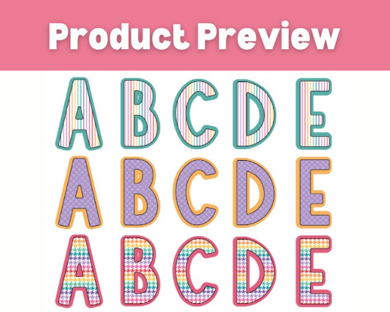 Bulletin Board Letters Printable Classroom Decor - Etsy