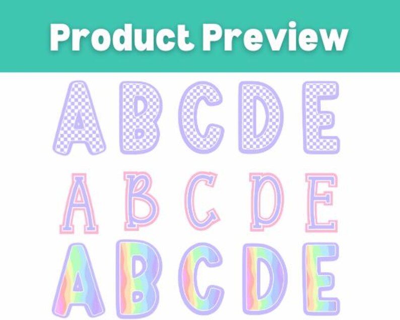 Printable Bulletin Board Letters A-Z, Numbers and Boarder - Etsy