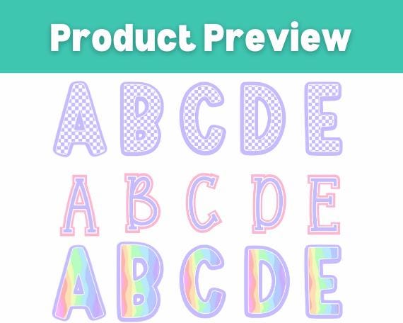 Printable Bulletin Board Letters A-Z, Numbers and Boarder - Etsy