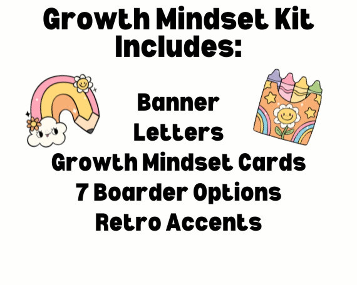 Growth Mindset Bulletin Board Kit Printable - Etsy
