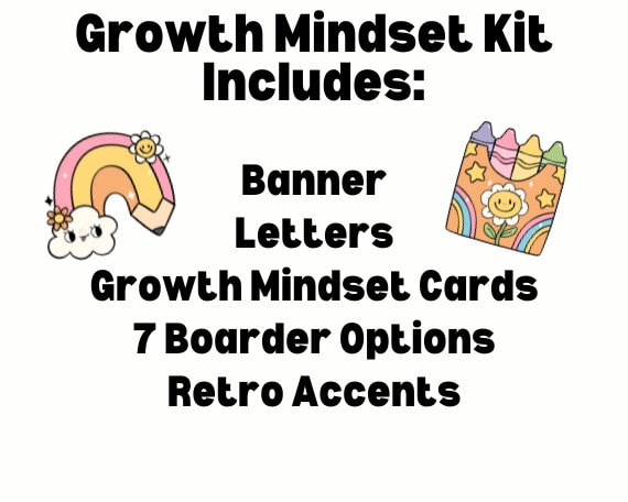 Growth Mindset Bulletin Board Kit Printable - Etsy