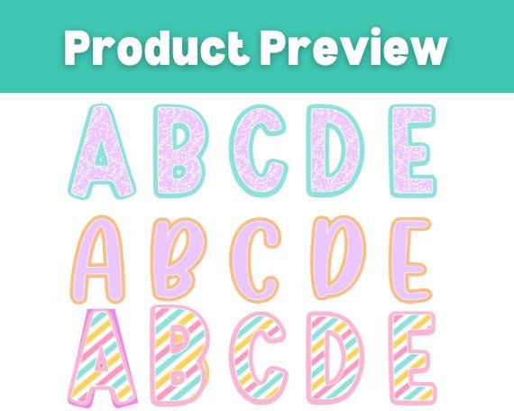 Bulletin Board Letters A-Z and Printable Boarder Classroom Decor - Etsy