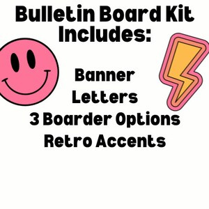 Bulletin Board Kit Back to School Cute Retro Bulletin Board - Etsy