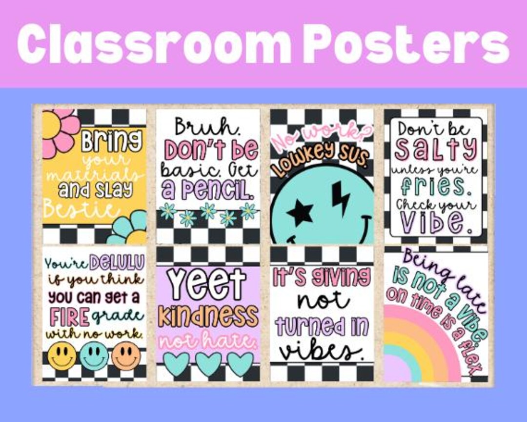 Printable Classroom Posters Middle School High School - Etsy
