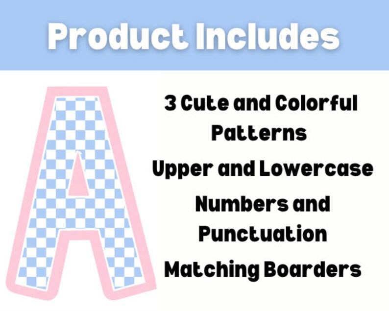 Printable Bulletin Board Letters A-Z and Numbers Printable Boarder ...