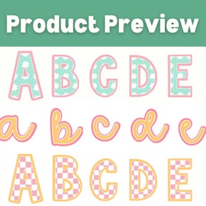 Printable Bulletin Letters and Boarder Cute Classroom Decor - Etsy