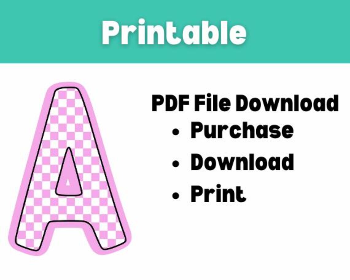 Printable Bulletin Board Letters A-Z, Numbers, and Boarder Classroom ...