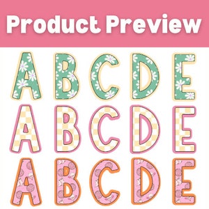 Printable Bulletin Board Set Letters, Numbers, and Boarder - Etsy