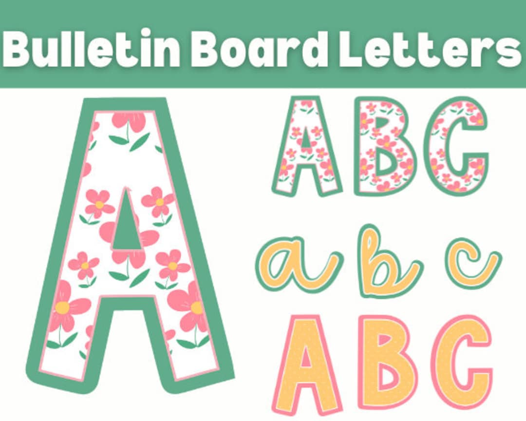 Printable Bulletin Board Letters Cute Classroom Decor - Etsy