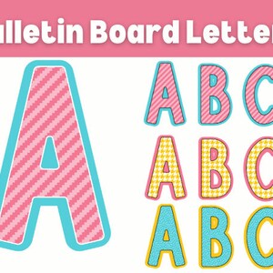 Bulletin Board Letters and Boarder Printable Classroom Decor - Etsy