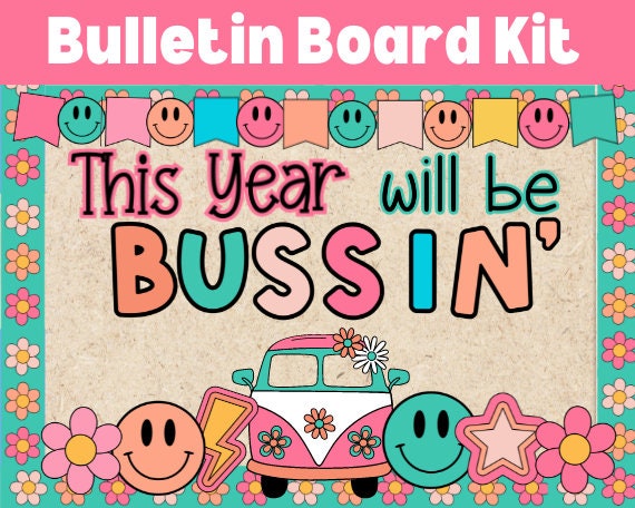 Bulletin Board Kit Back to School Cute Retro Bulletin Board - Etsy