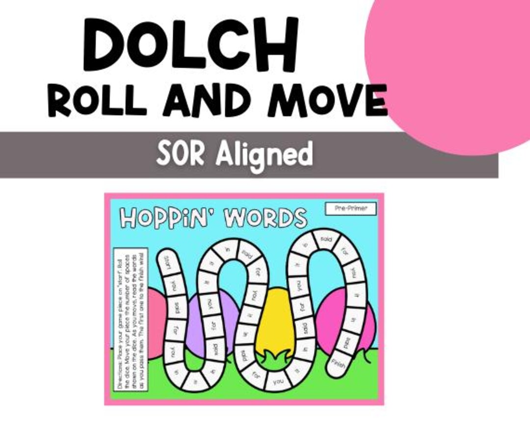 Dolch Pre-primer Sight Word Game NO PREP Reading Game Easter - Etsy