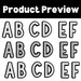 Bulletin Board Letters Printable Black and White - Etsy