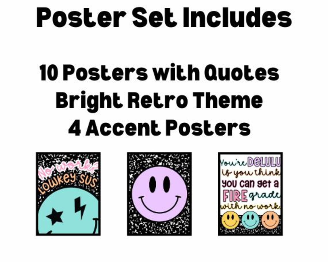 Classroom Vibes Posters Middle School High School - Etsy