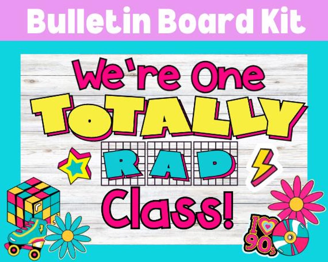 Retro 90s Classroom Bulletin Board Kit: Printable Decor - Etsy