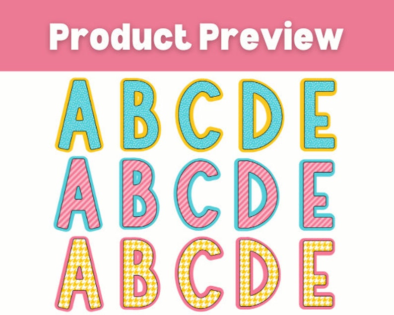 Bulletin Board Letters and Boarder Printable Classroom Decor - Etsy