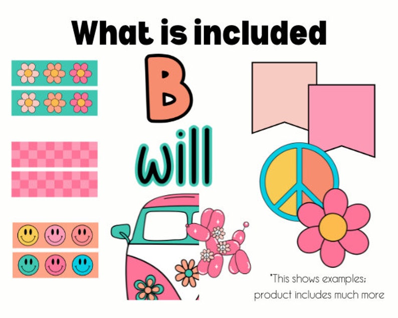 Bulletin Board Kit Back to School Cute Retro Bulletin Board - Etsy