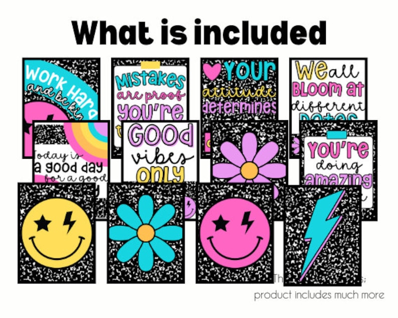 Retro Vibes Classroom Motivational Posters Printable Classroom Decor ...